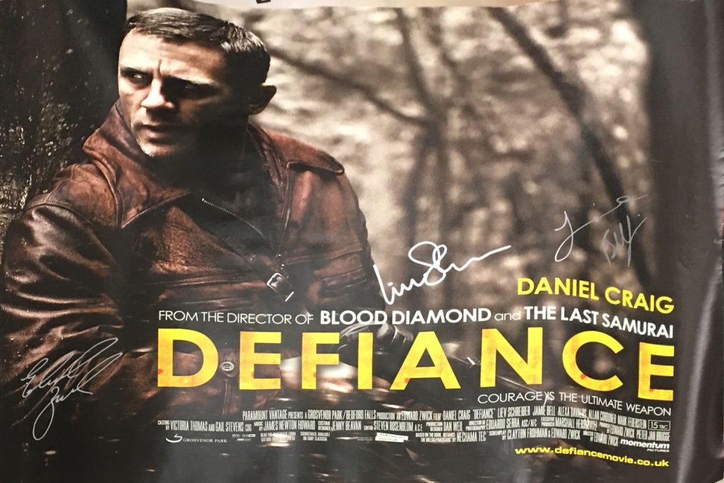 Defiance 2008 UK Quad Multi-signed Movie Poster - BHP Collectibles