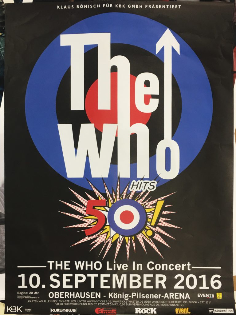 The Who Hits 50 2016 German Concert Poster | BHP Collectibles