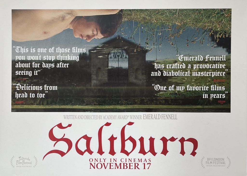 Saltburn 2023 UK Quad Movie Poster - BHP Collectibles