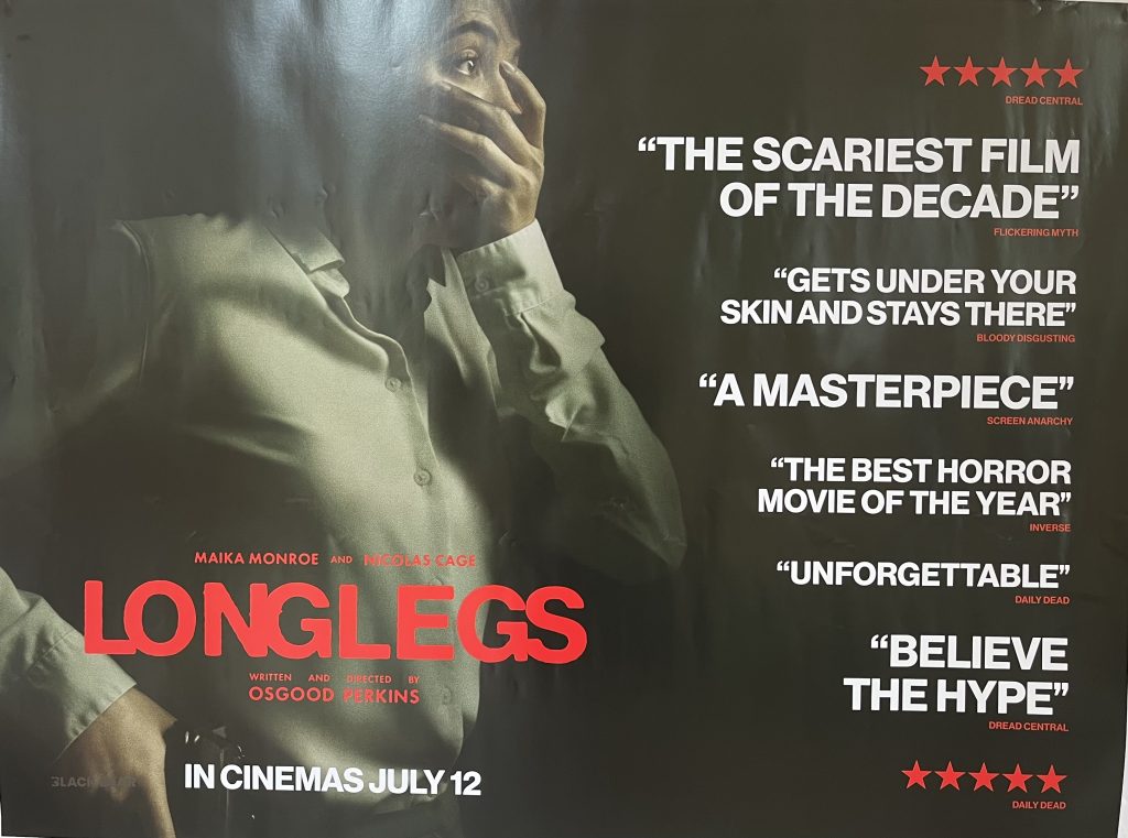 Longlegs 2024 UK quad Poster - BHP Collectibles